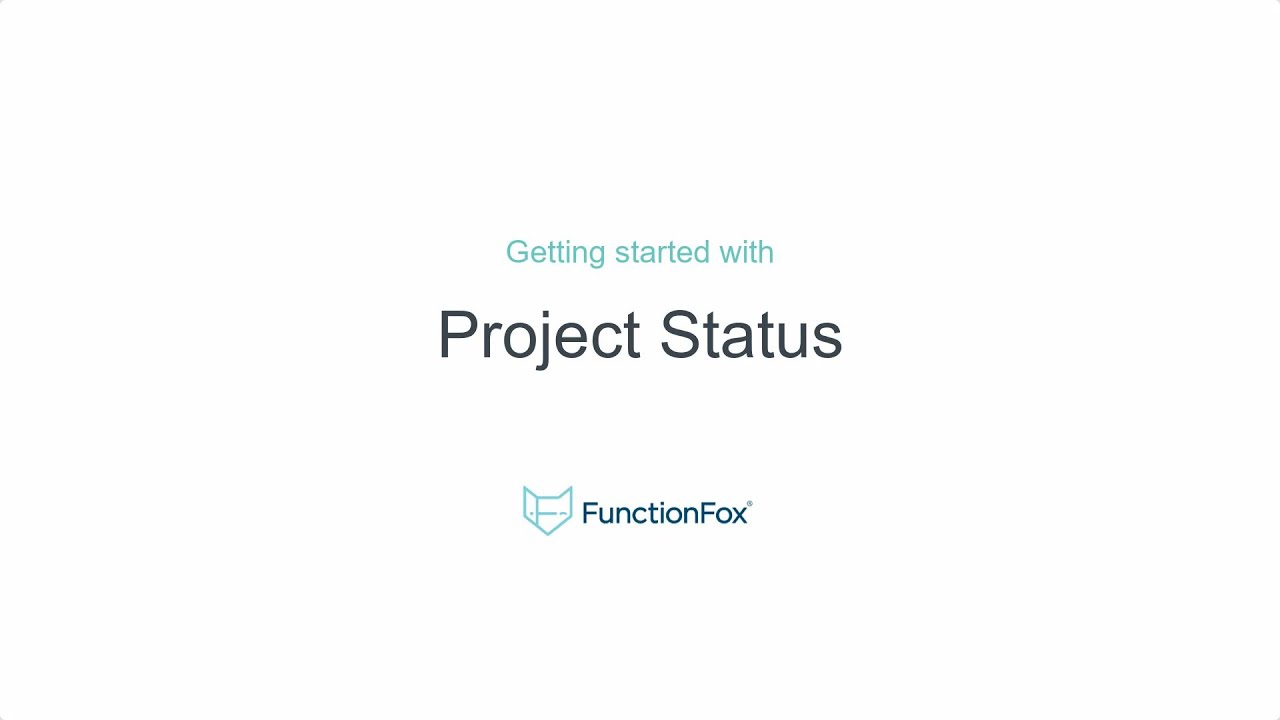 Functionfox Getting Started With Project Status Youtube
