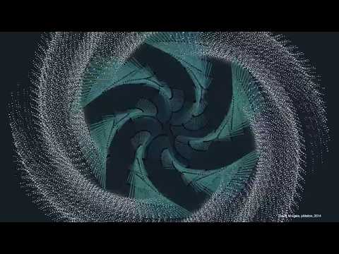 Particles In Spiral Motion Generative Art Made With Code Processing
