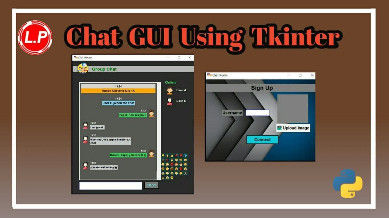 Gui Chat Application Using Tkinter In Python Chat Gui In Tkinter Chat