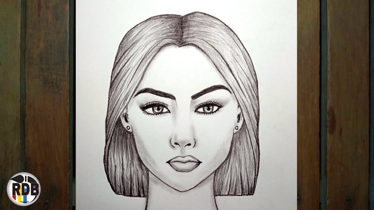 How To Draw A Beautiful Girl Face The Easy Way Step By Step Pencil