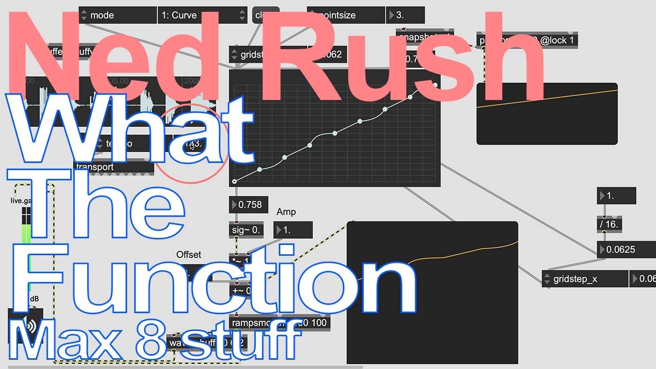 Max Msp Tutorial The Function Object Ned Rush Youtube