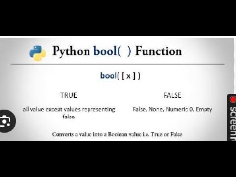 Python Bool Function Youtube