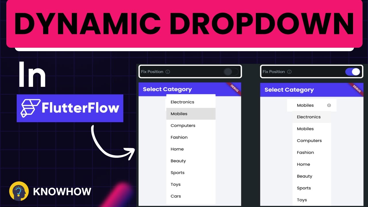 Dynamic Dropdown In Flutter Flow No Code Development Youtube