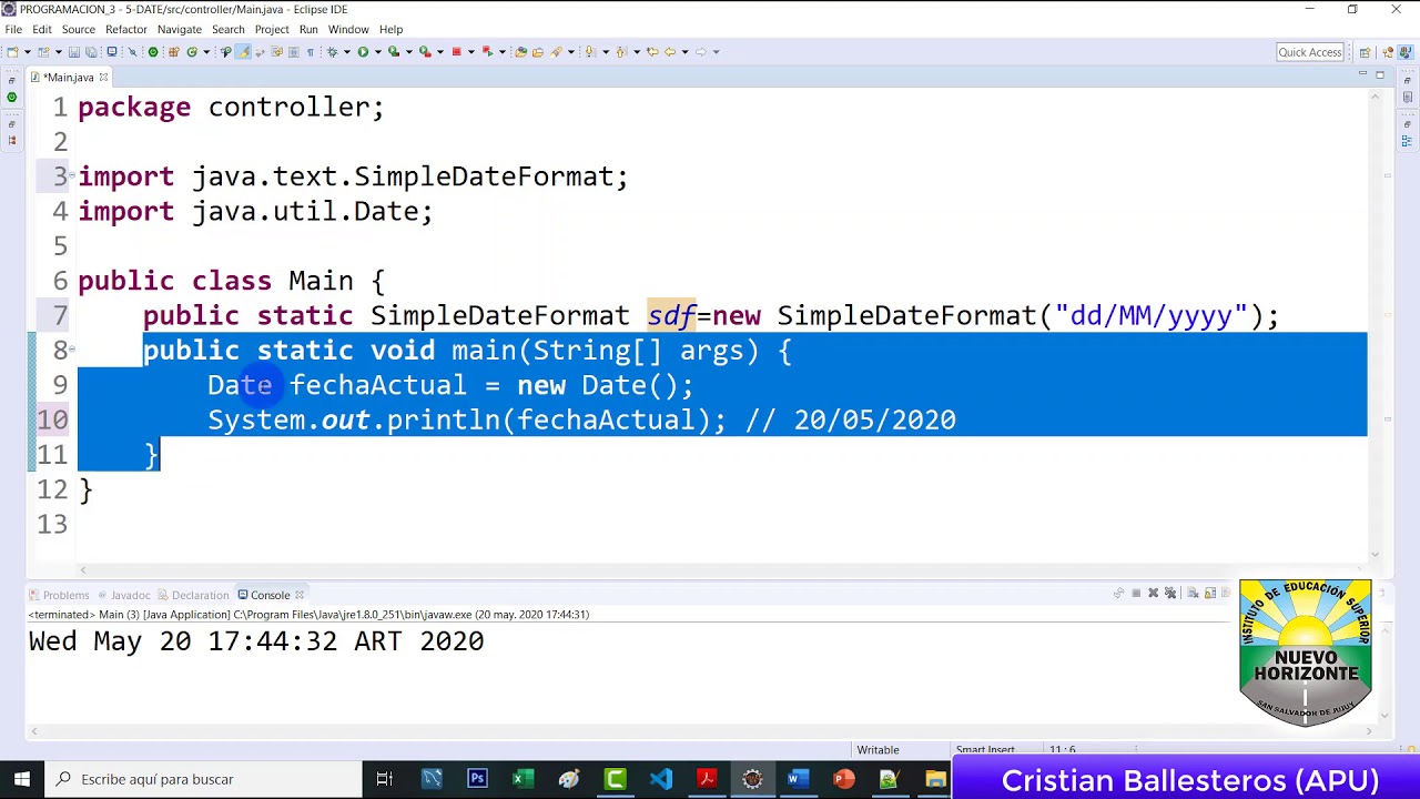 Como Usar La Clase Date Simpledateformat Calendar Y Metodos En Java