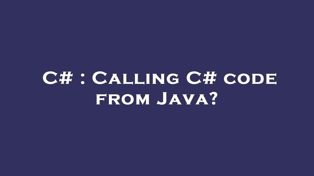 C Calling C Code From Java Youtube
