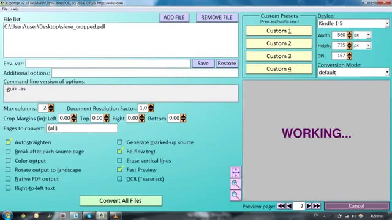 K2pdfopt Tutorial Youtube