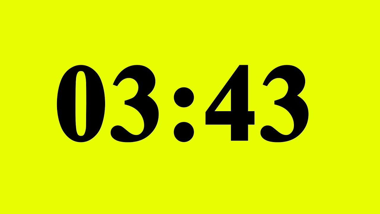 3 Minute 43 Second Timer Youtube