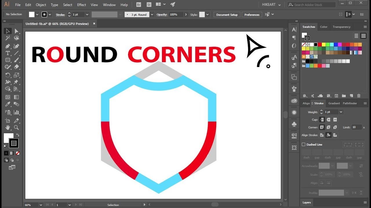 How To Round Corners In Adobe Illustrator Youtube