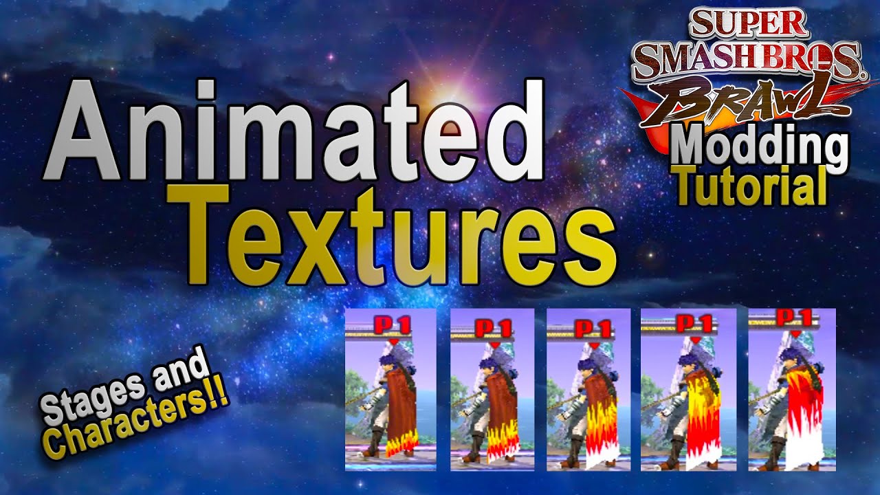 Brawl Modding Tutorial Animated Textures For Characters And Stages