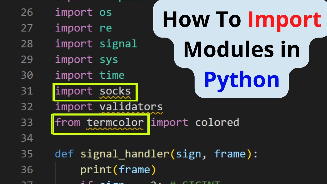 How To Import Modules In Python Install Packages In Cmd Youtube