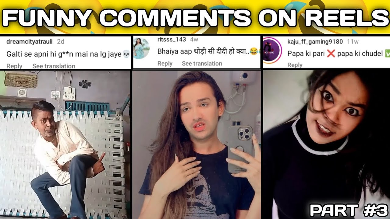 Insta Reels And Their Funny Comments ёяше Part 3 Youtube