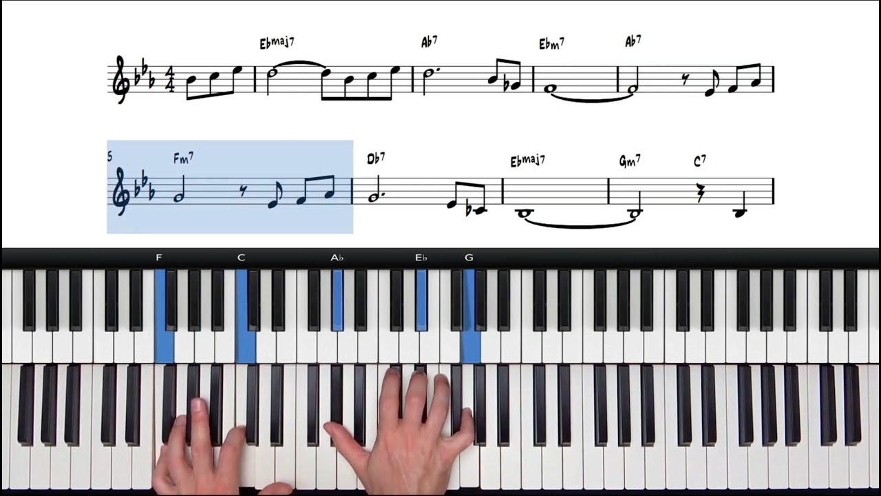 Beginner Jazz Piano Transform Simple Chords Into 2 Handed Voicings