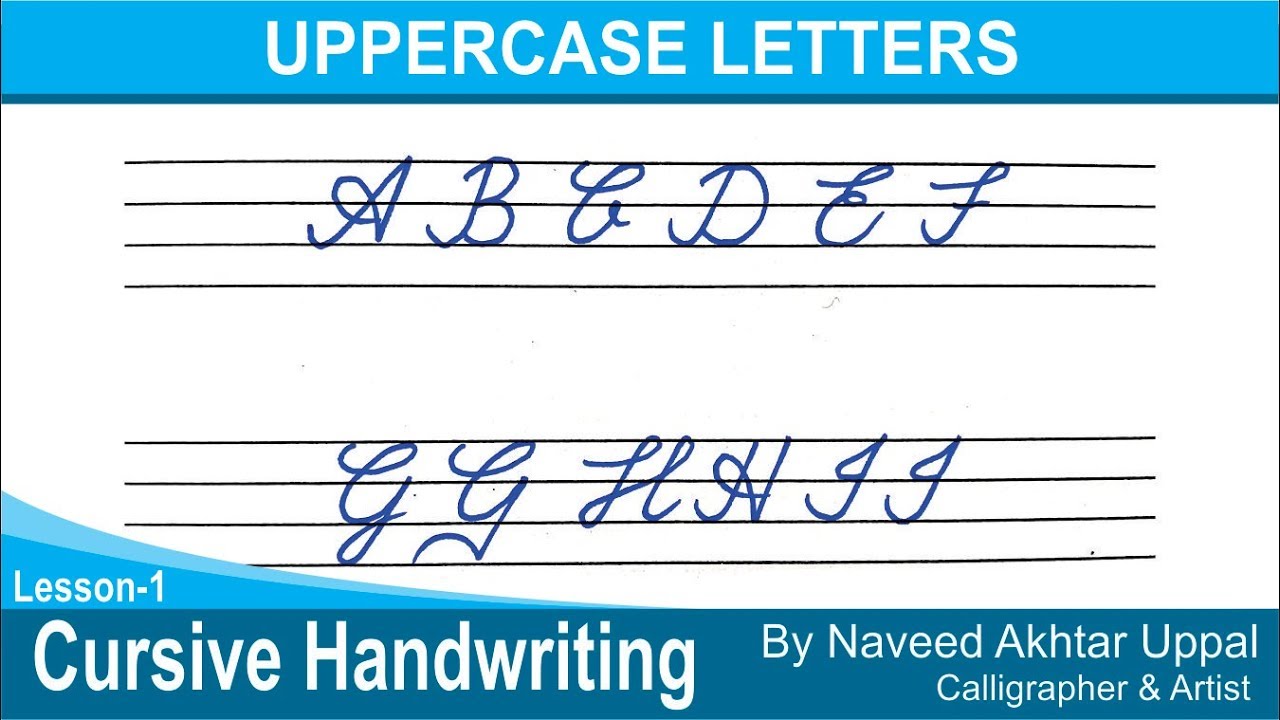 Cursive Handwriting Lesson 1 Youtube