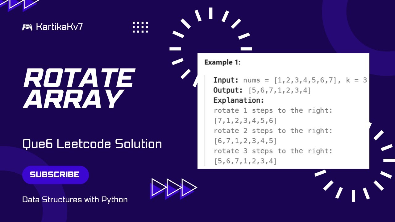 Que6 Rotate Array Leetcode Solution Top 150 Interview Question