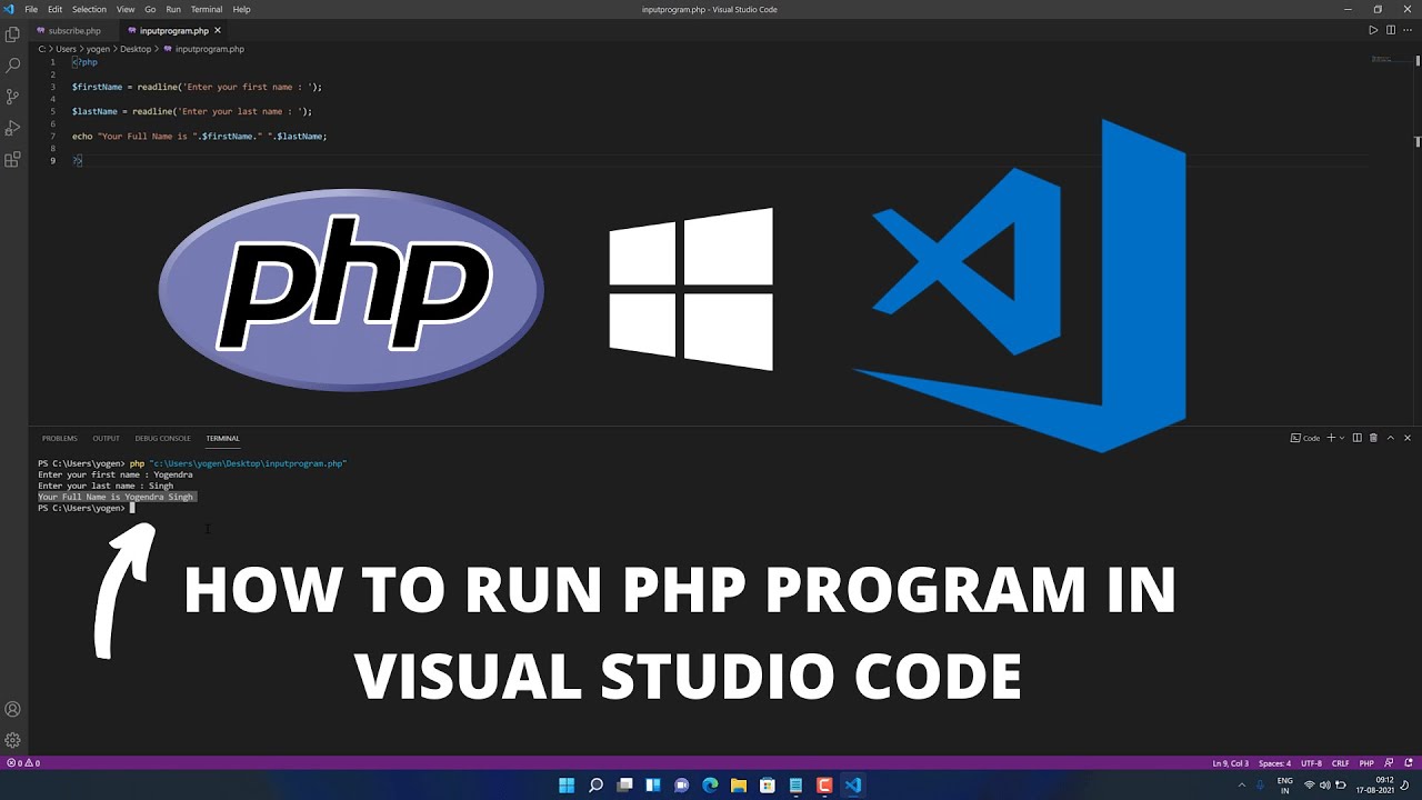 How To Run Php In Visual Studio Code On Windows 11 Php Installation