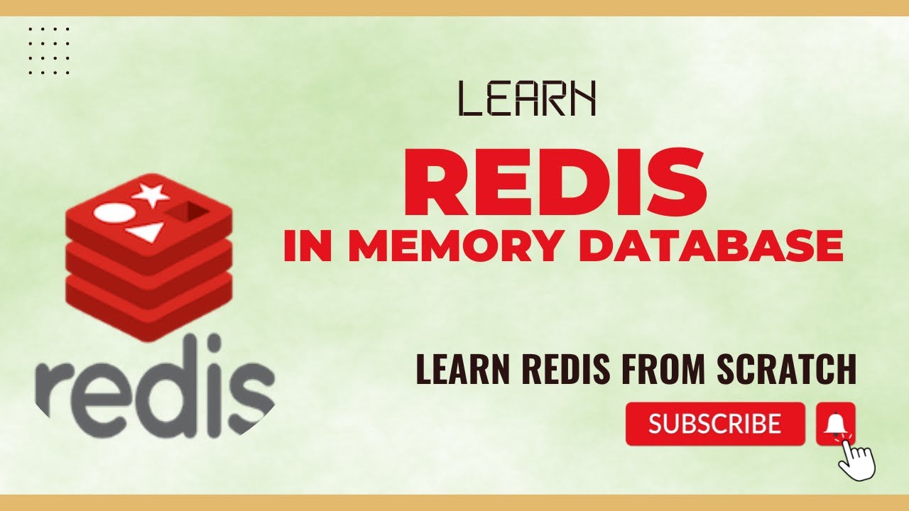 Redis Tutorial Redis In Memory Database Redistutorial Youtube
