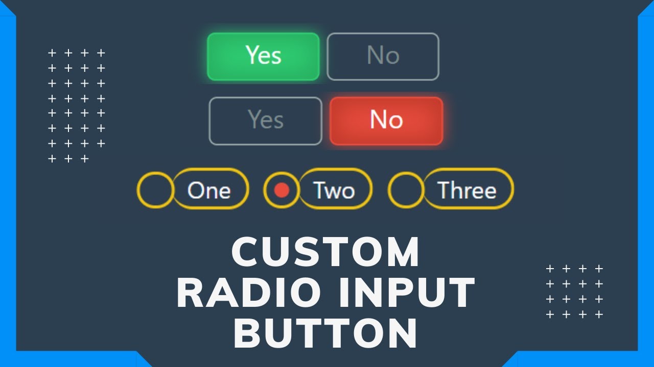 Custom Radio Input Button Using Html And Css Input Type Radio Youtube