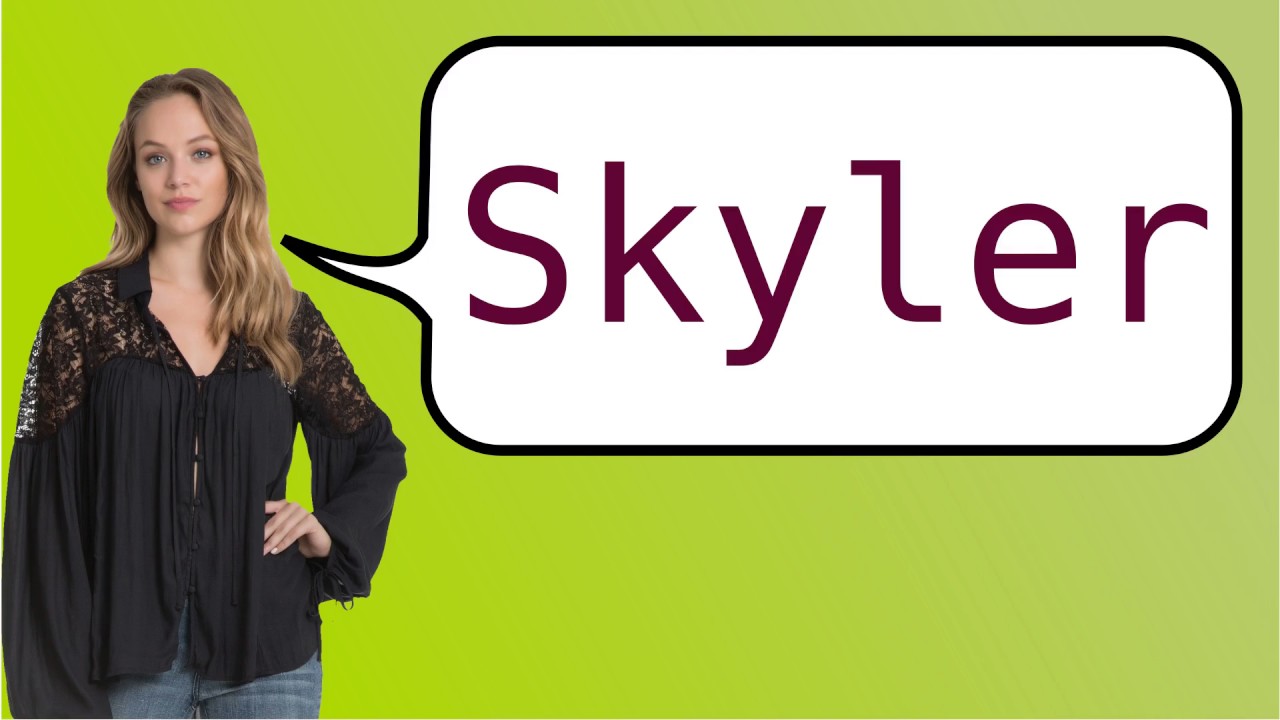 How To Say Skyler In French Youtube