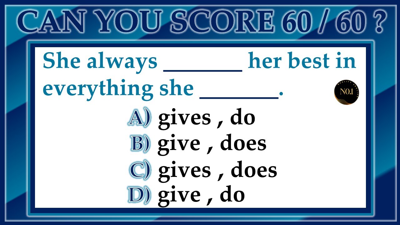 60 Grammar Questions And Answers Boost Your Knowledge Correct Verb