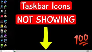 Fix Taskbar Icons Not Showing On Windows 10 Pinned Apps Icons Not ...