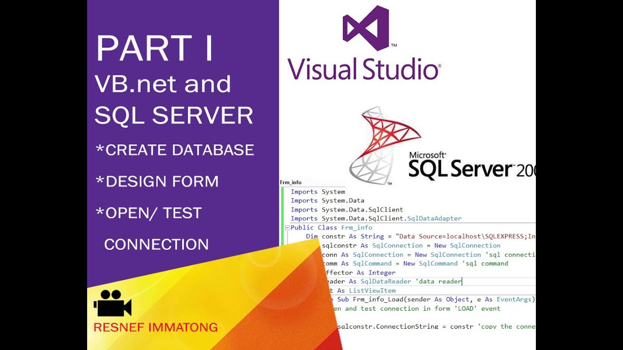 Vb Net And Sql Server Create Database Design Form And Open Data Source