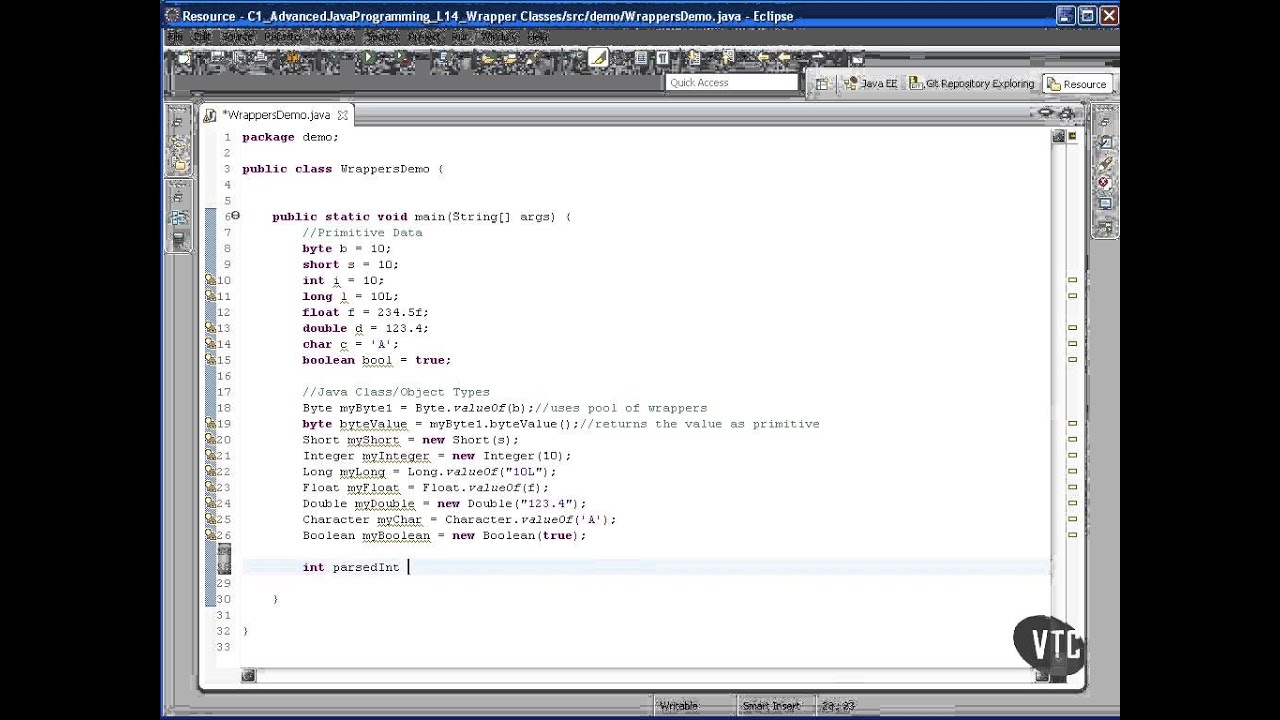 Advanced Java Tutorial Wrapper Classes Youtube