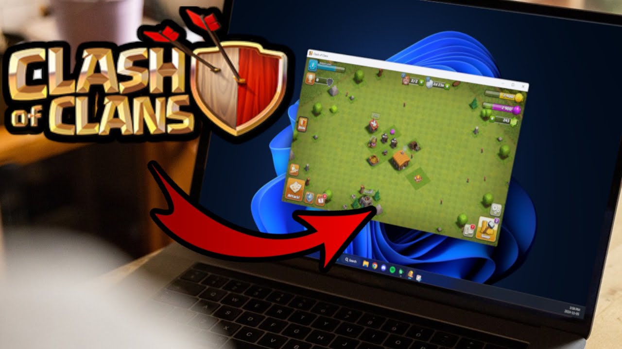 How To Play Clash Of Clans On Pc Laptop Youtube