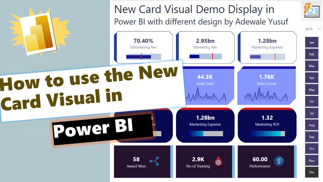 How To Use The New Card Visual In Power Bi Youtube