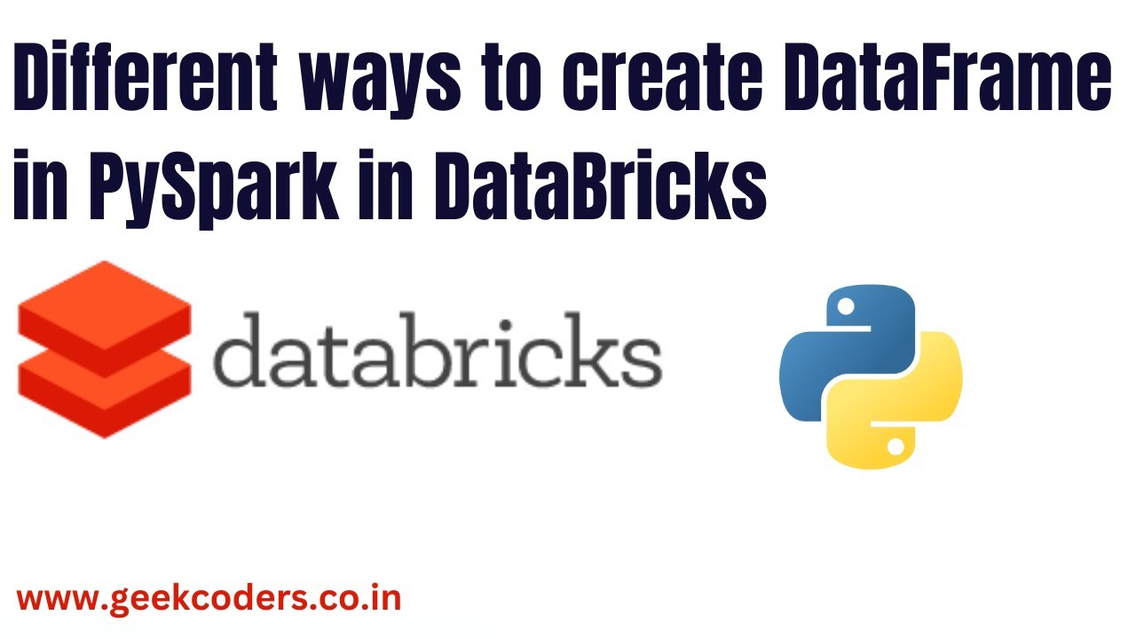 Different Ways To Create A Dataframe In Pyspark Databricks Youtube