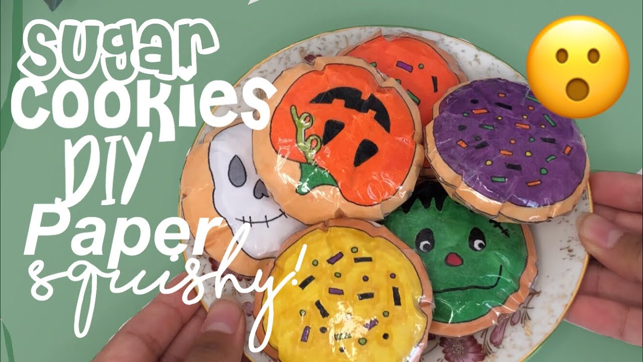 Halloween Sugar Cookies Paper Squishy Tutorial Youtube