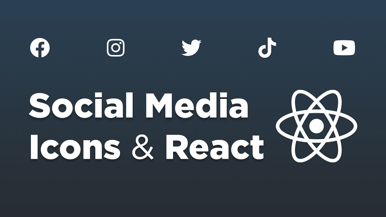 Add Social Media Icons To React With React Font Awesome Youtube