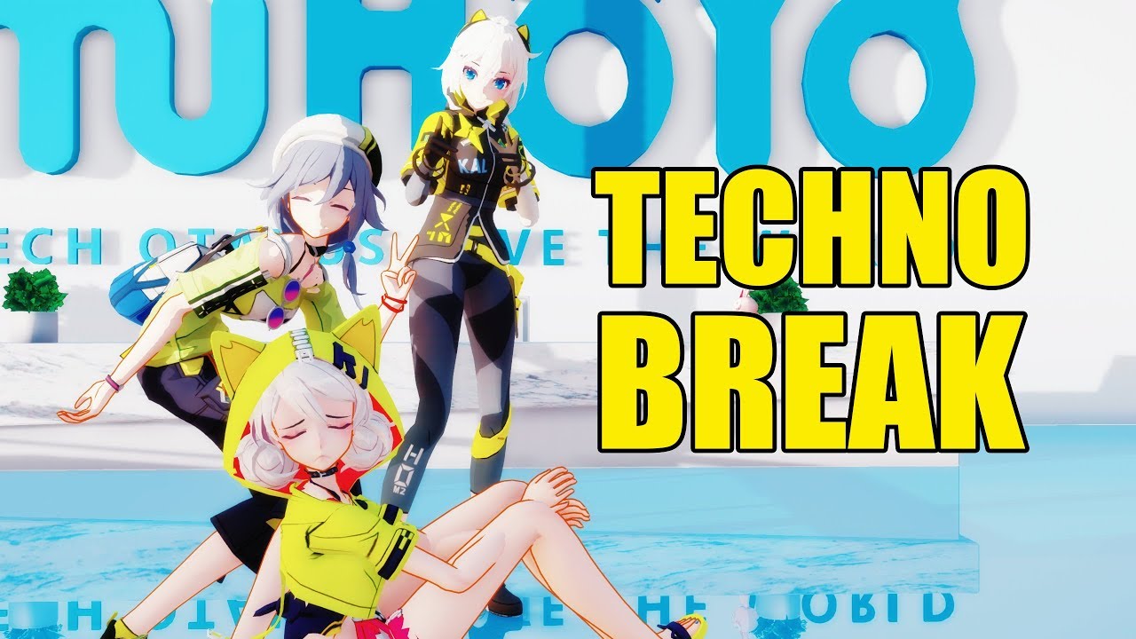 Mmd Honkai Impact 3 Technobreak Kiana Fu Hua Kallen Youtube