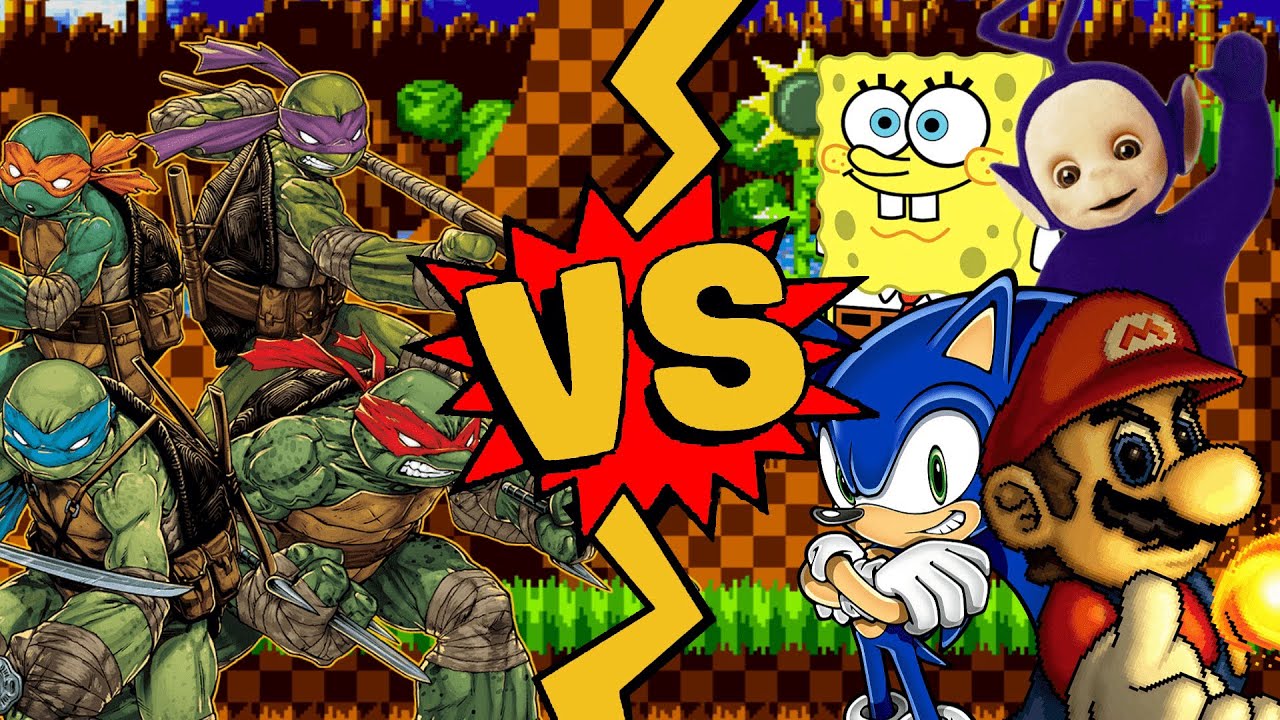 M U G E N Battles Tmnt Vs Mario Sonic Spongebob Tinky Winky Youtube