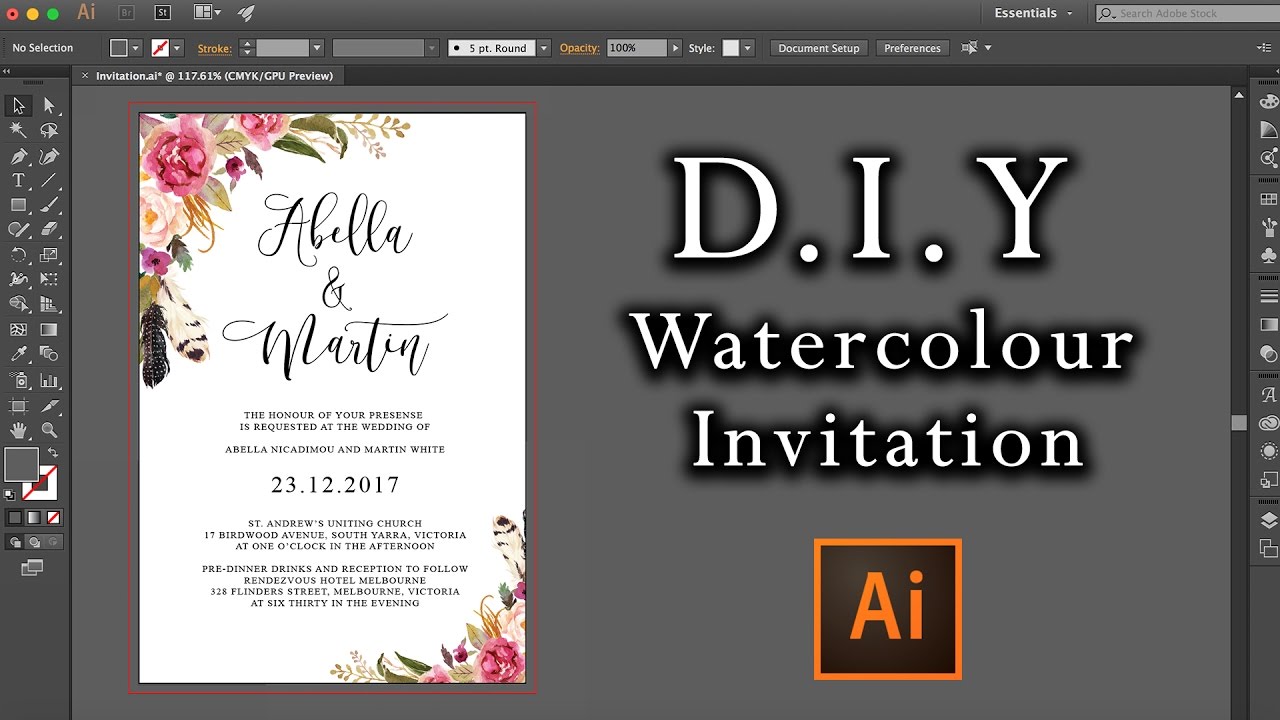 Adobe Illustrator Invitations