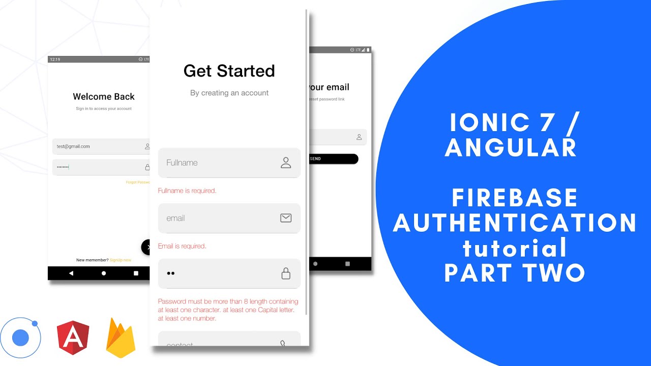 Part 2 Build An Ionic 7 Angular App Firebase Authentication Sign