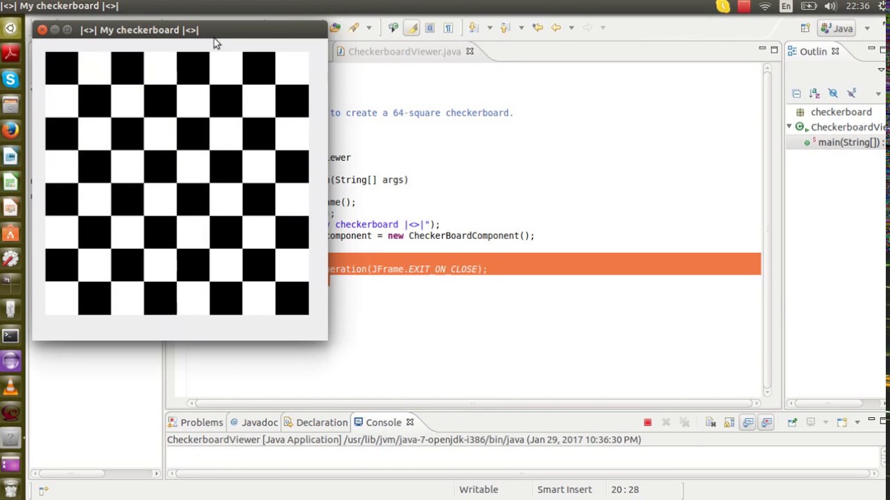 Prog Project Checkerboard J Graphics Youtube