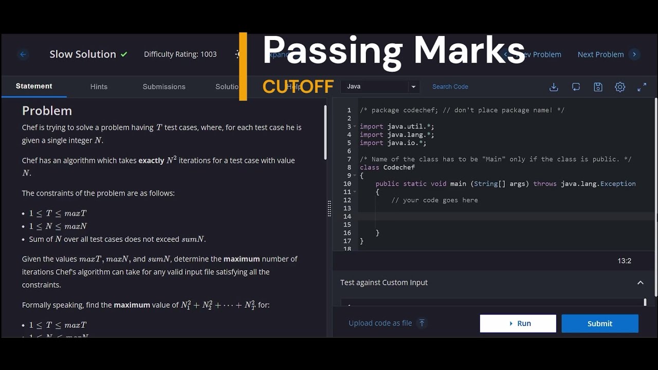 Codechef Passing Marks Solution Coding Codechefsolution Java