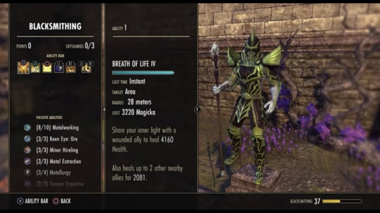 Blacksmith Advanced Lesson In Eso W Game Vine Youtube
