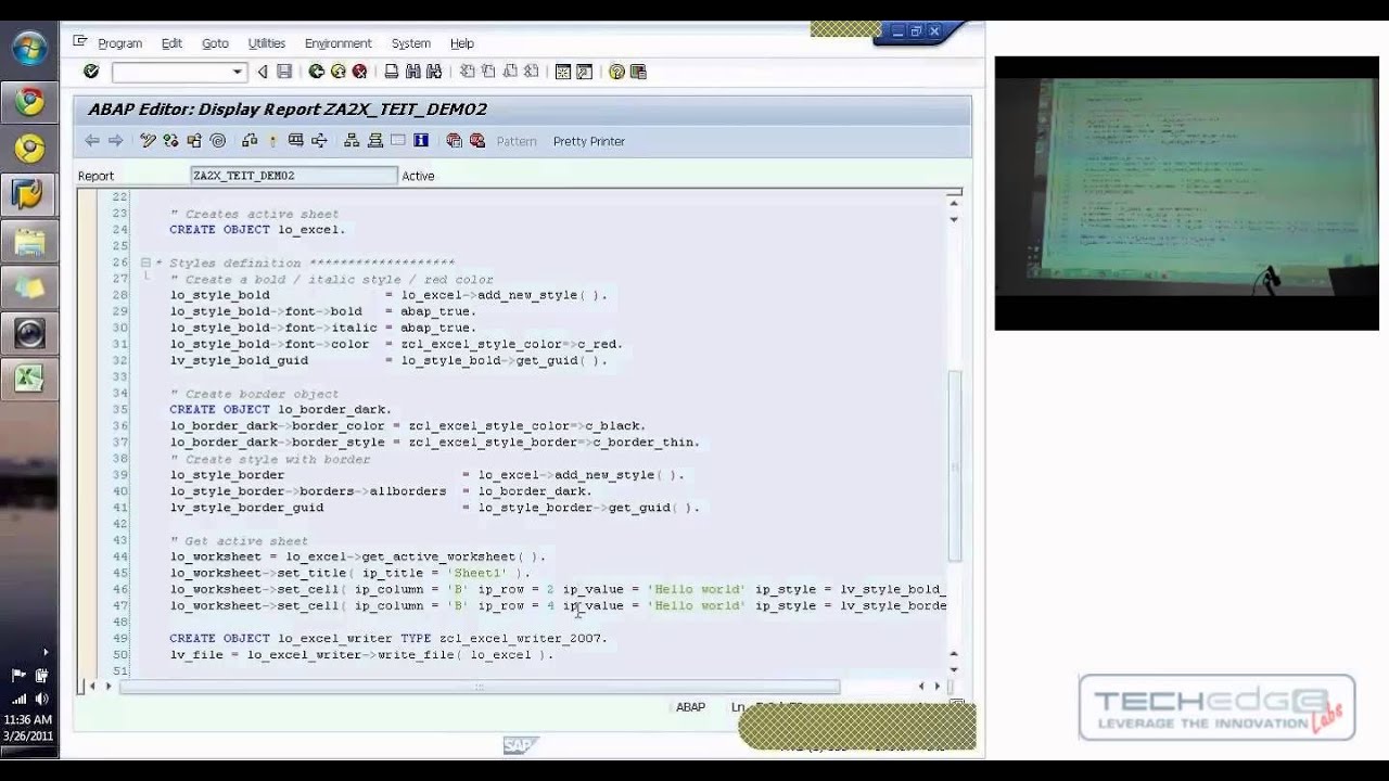 Tgp06 Generate Your Professional Excel Spreadsheet From Sap Abap Code