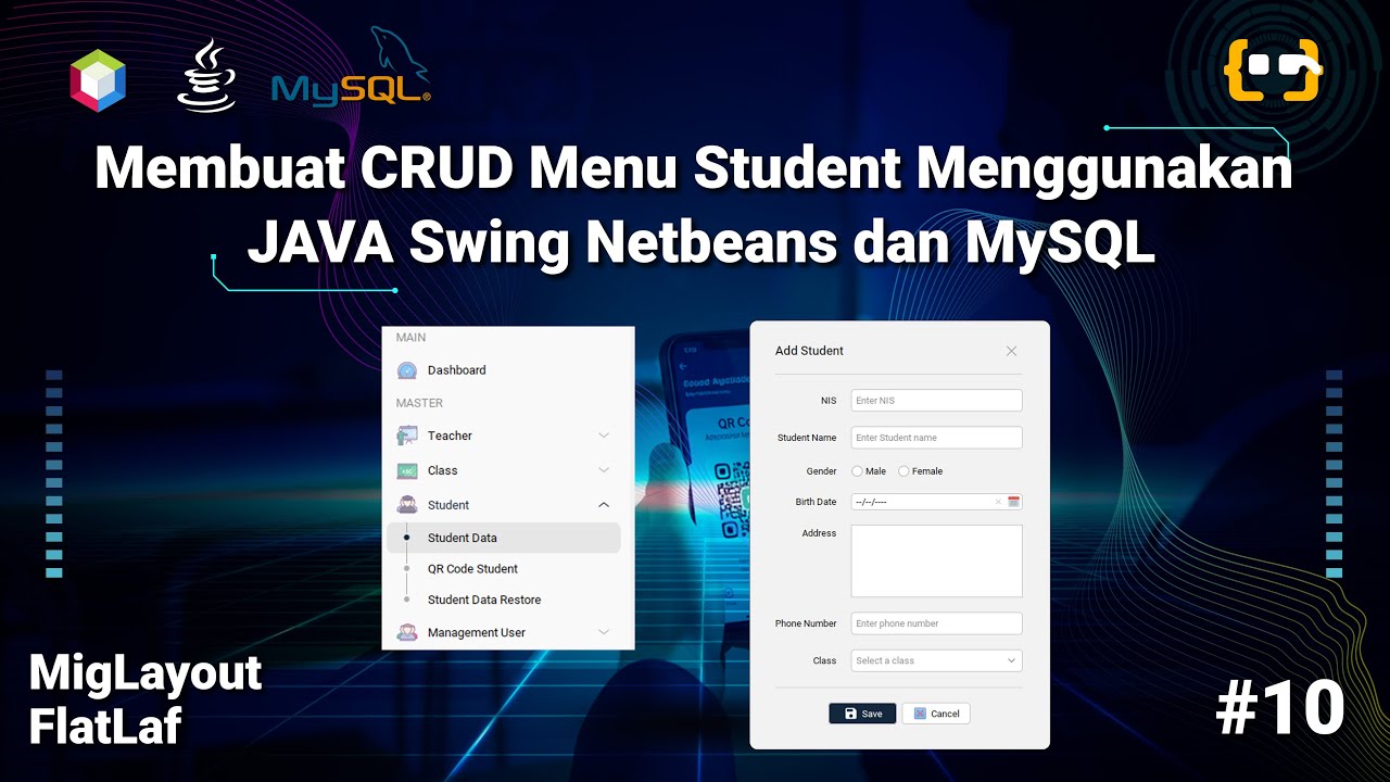 Membuat Crud Menu Student Menggunakan Java Swing Netbeans Mysql