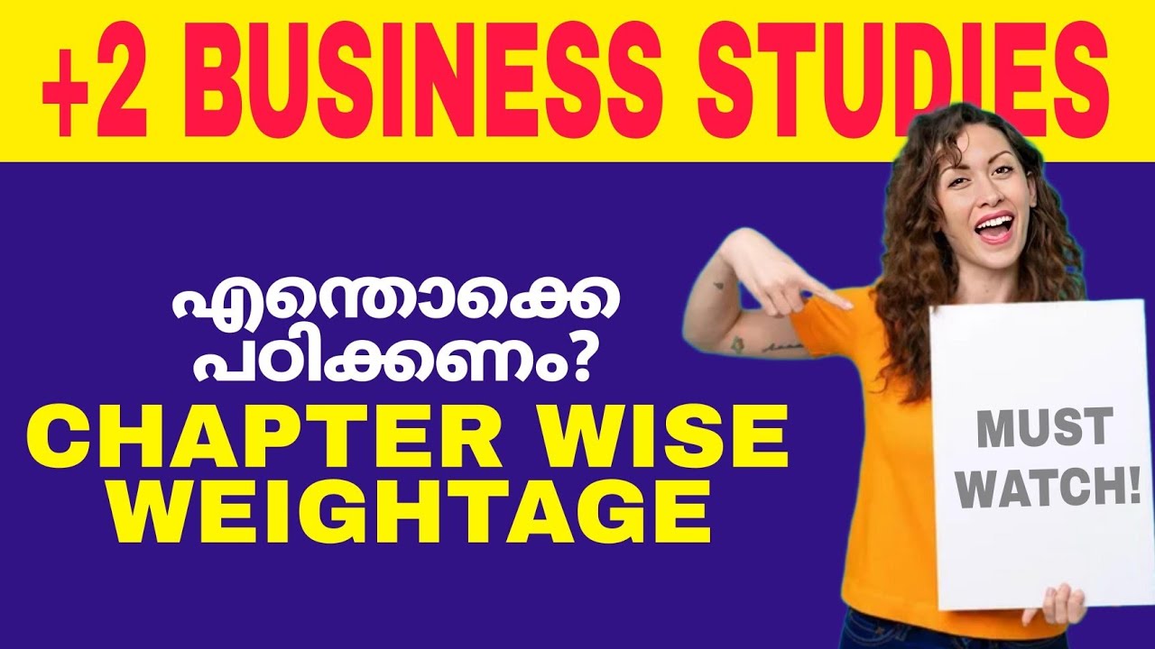 Plus Two Business Studies Chapter Wise Weightage 2024 Youtube