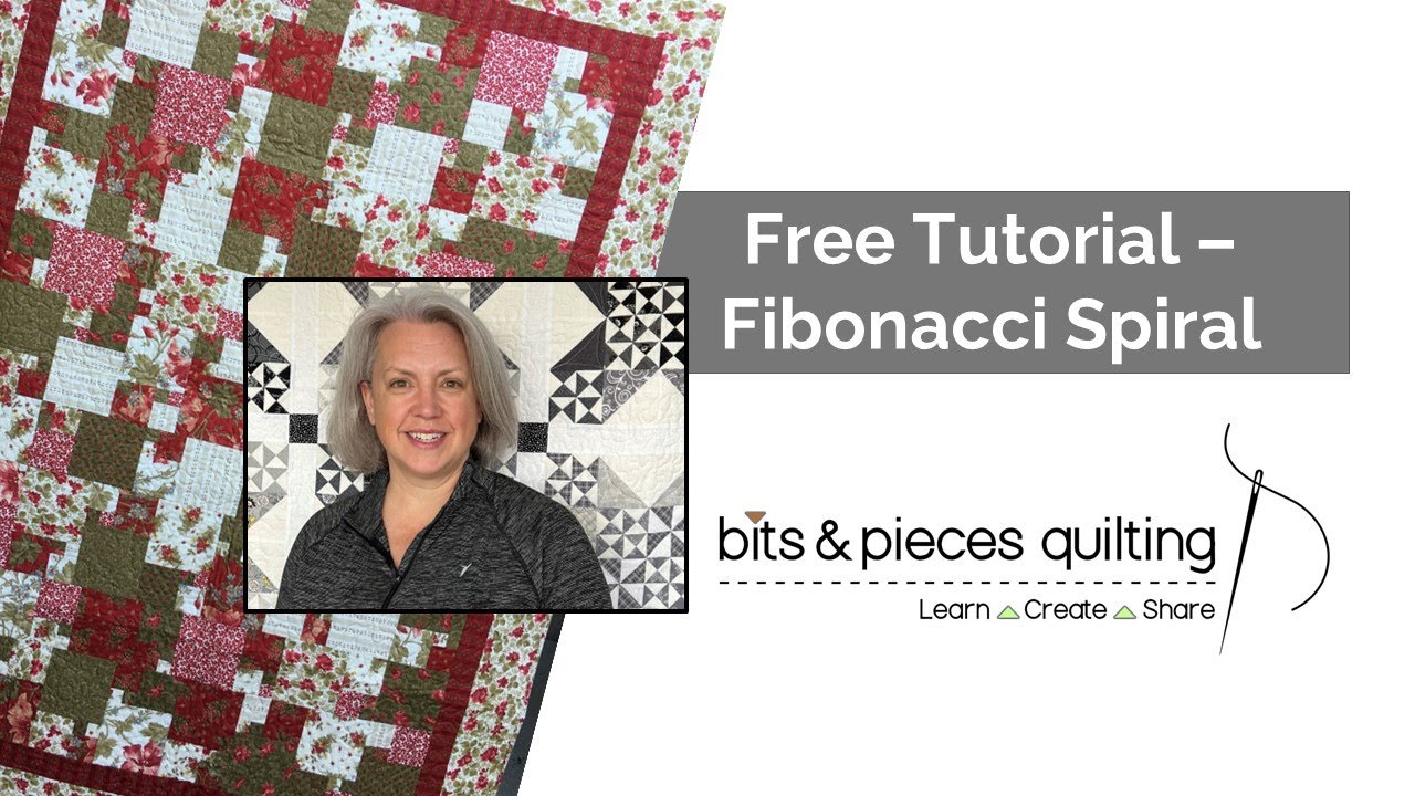 Free Tutorial Fibonacci Spiral Quilt Youtube