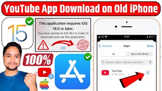 Youtube This Application Requires Ios 16 0 Or Later Fixed Youtube App ...