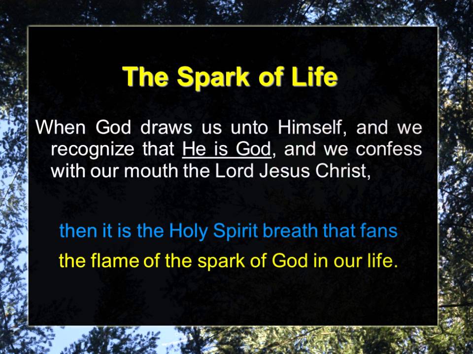 The Very Spark Of Life Is God Youtube