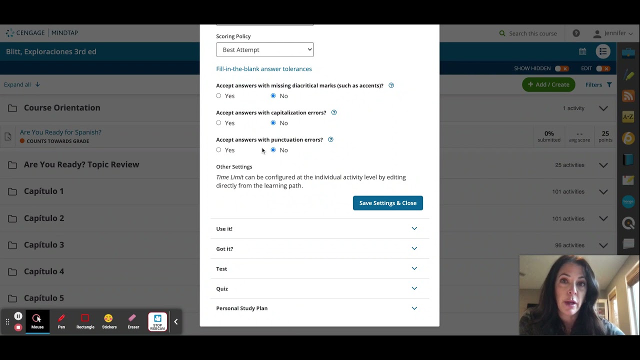Activity Settings In Mindtap Youtube