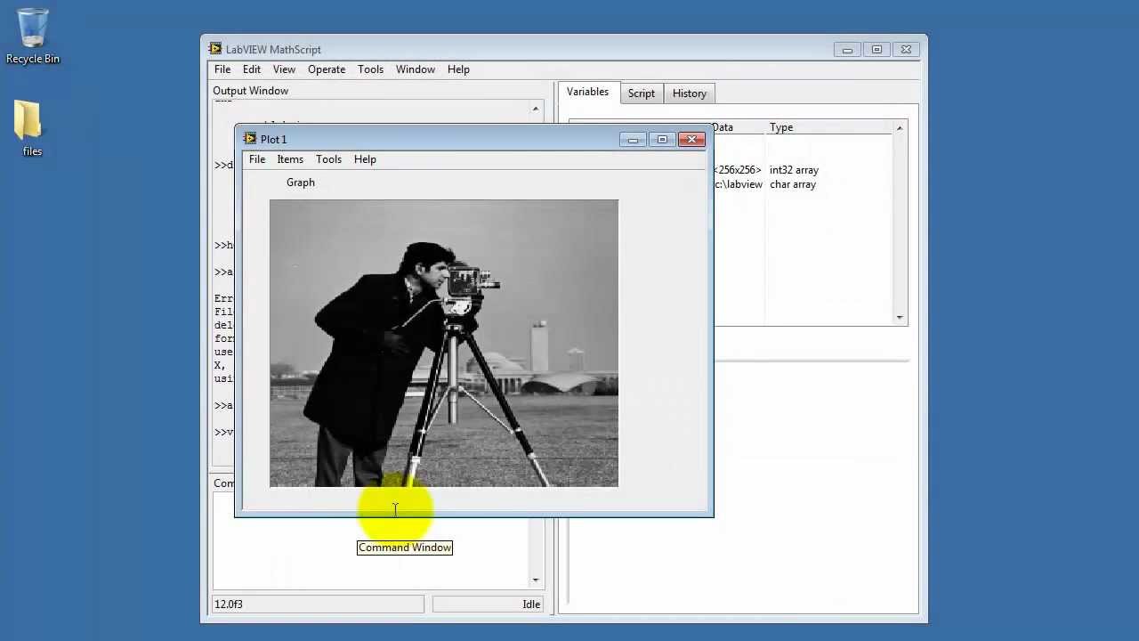Ni Labview Image Handling In The Mathscript Window Youtube