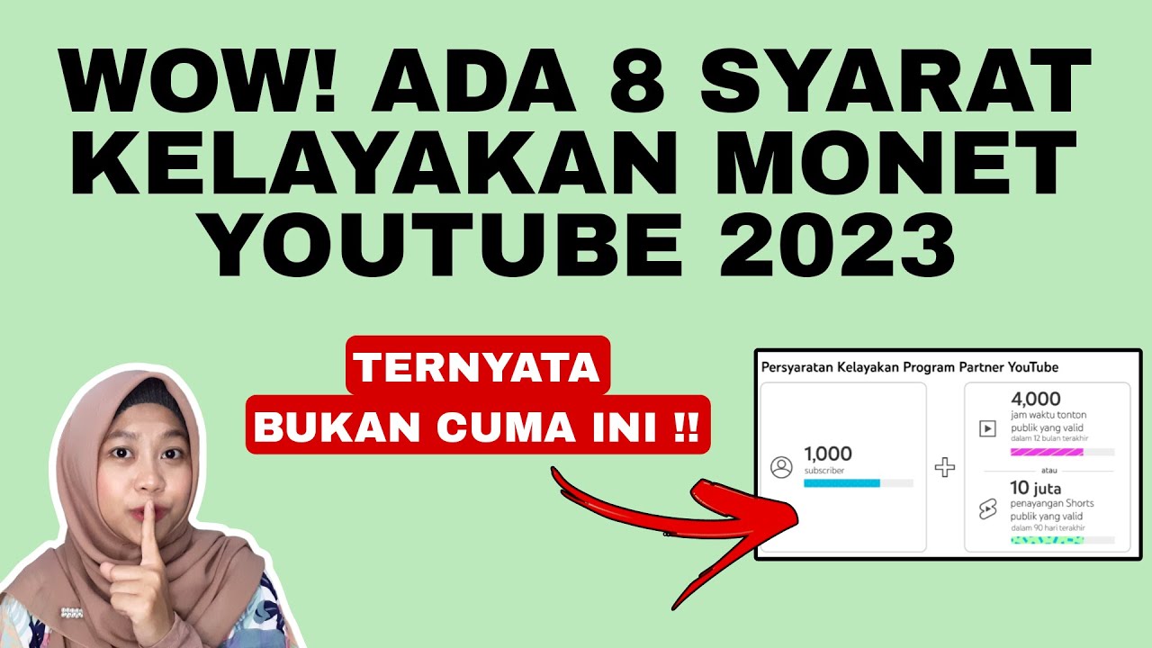 8 Syarat Kelayakan Monetisasi Youtube 2023 Youtube