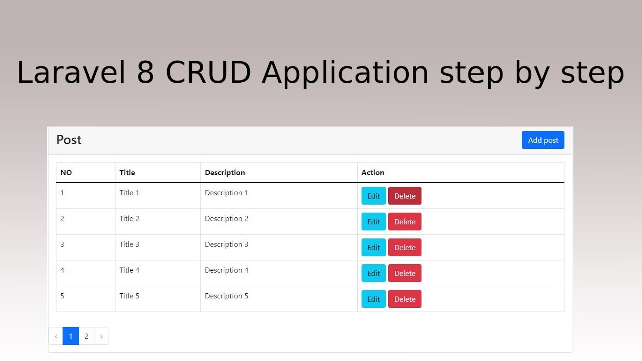 Laravel 8 Crud Application Step By Step Youtube