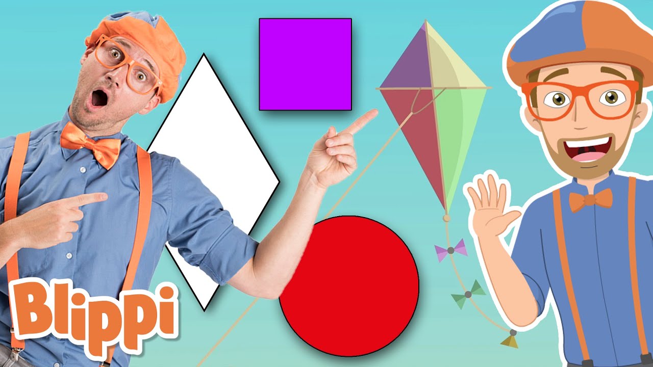 Blippi Shapes Song Learn Shapes Kids Songs Nursery Rhymes