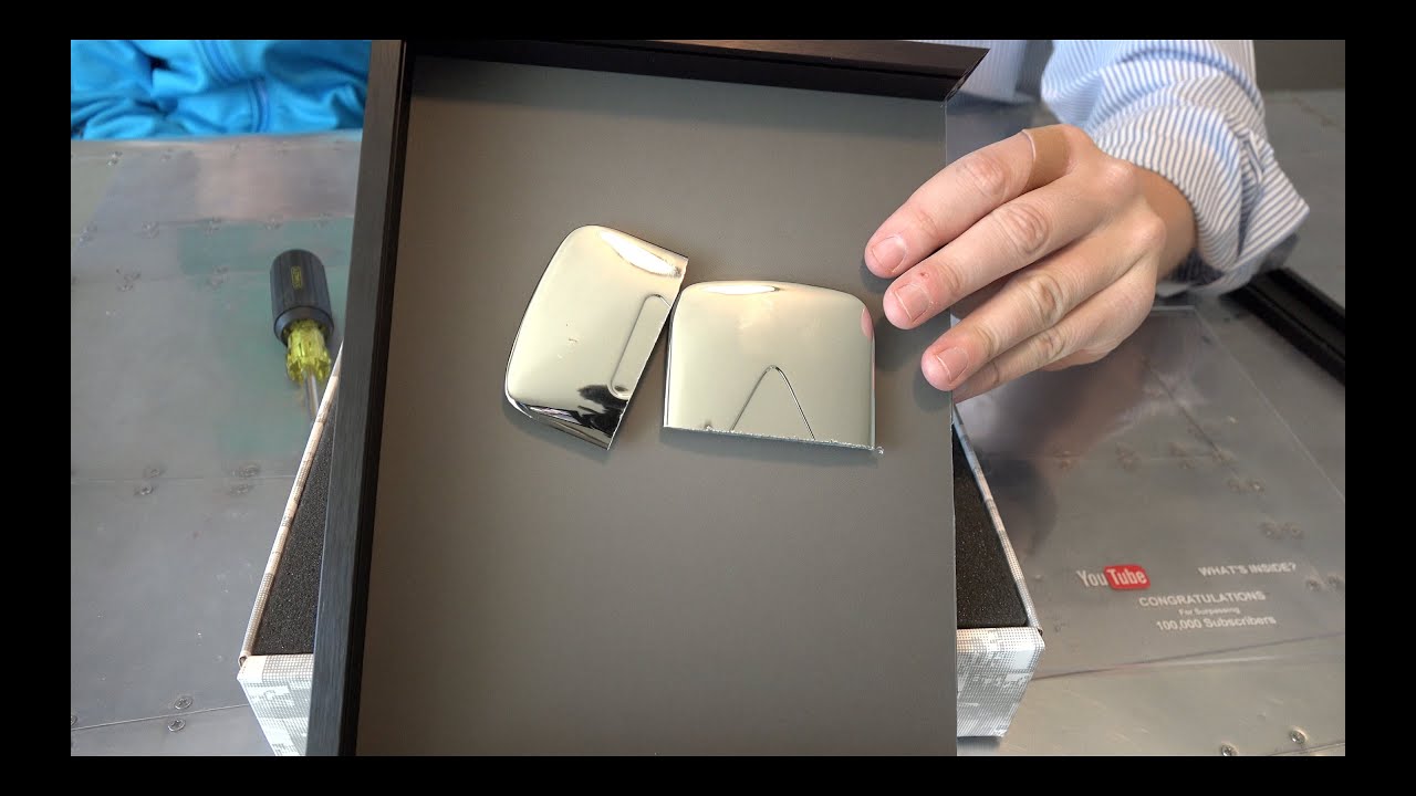 What S Inside The Youtube Silver Play Button Youtube